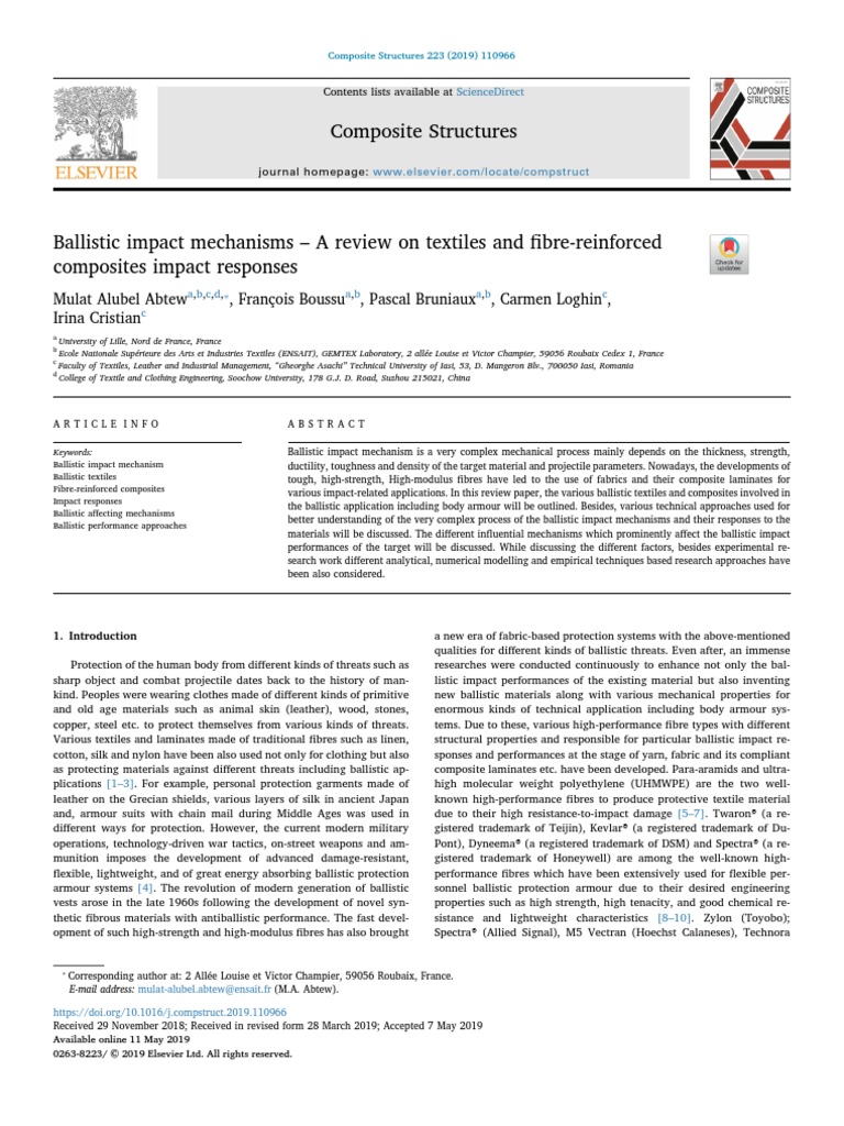 Composite Structures: Sciencedirect | PDF | Fibers | Composite Material
