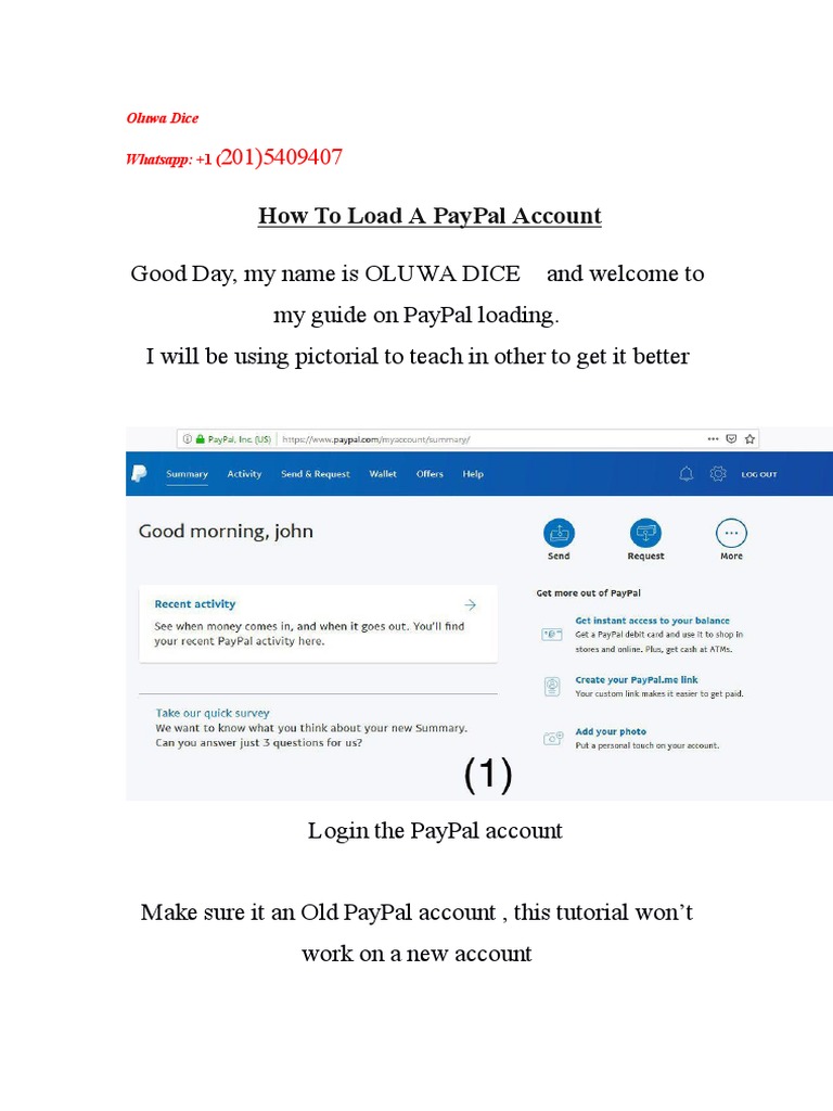 How To Load Paypal 01 | PDF