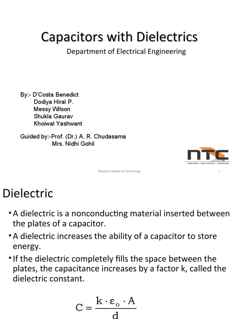 Understanding Capacitors and Dielectrics | PDF | Dielectric | Capacitor