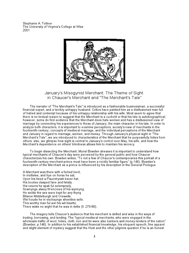 Merchant's Tale - Tolliver | PDF | Geoffrey Chaucer | The Canterbury Tales