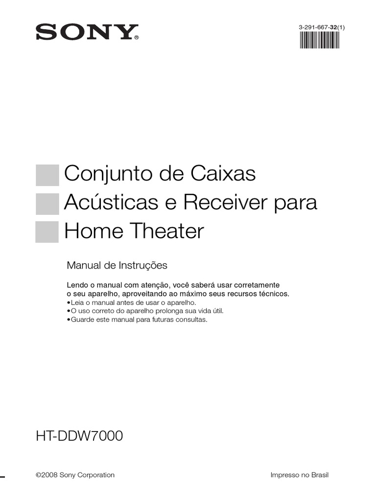 Manual Sony Muteki SRT 7000 | PDF | HDMI | Som