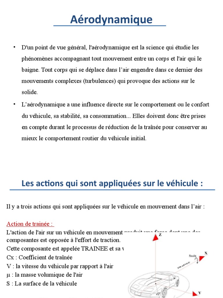 Aérodynamisme et Cx des voitures | PDF | Aérodynamique | Traînée