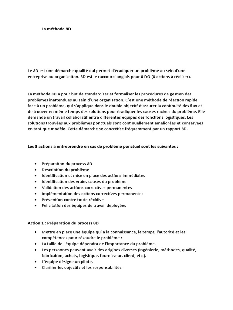 La Méthode 8D by Zozo | PDF