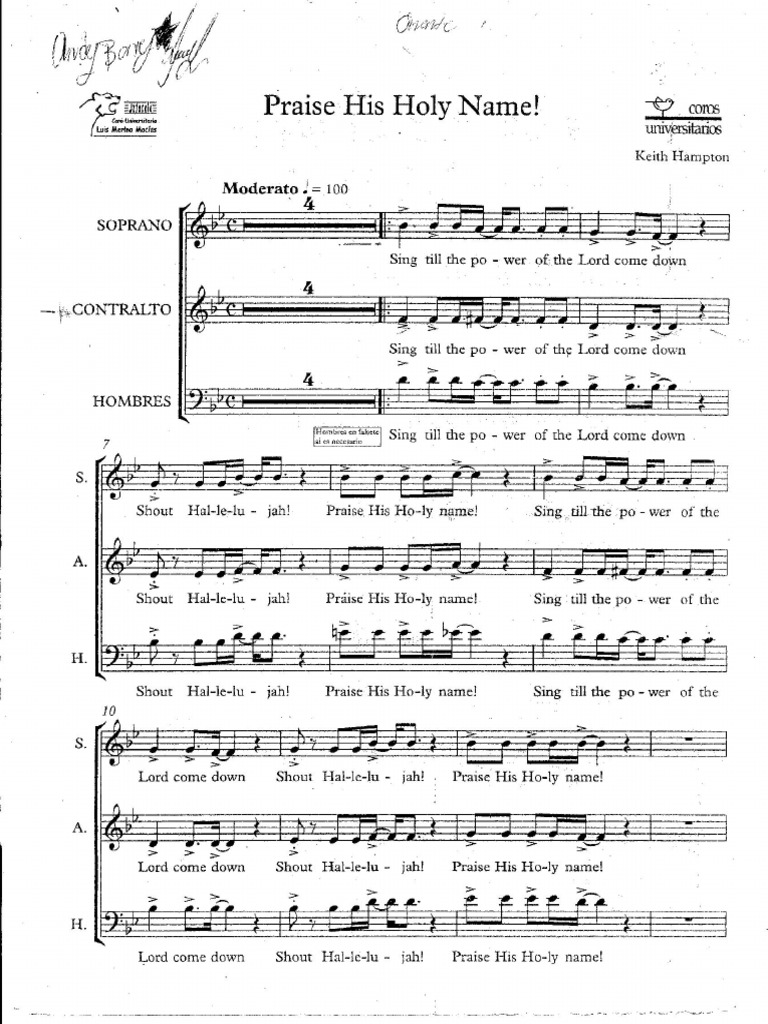 Praise His Holy Name Satb | PDF