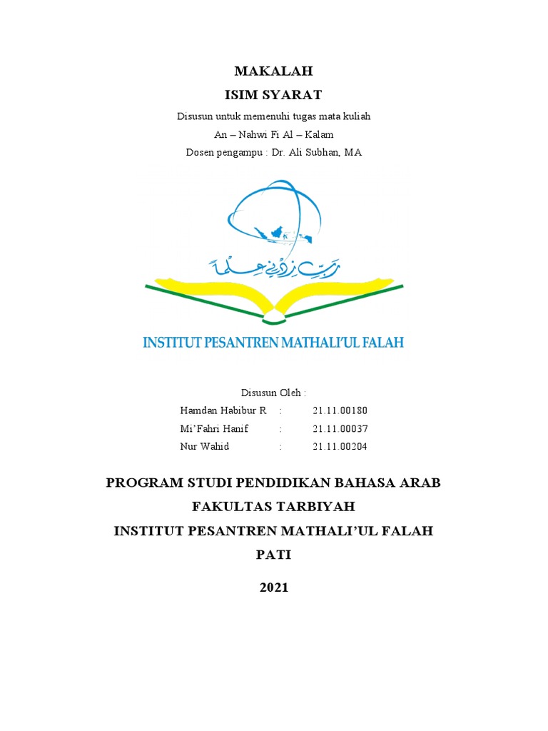 Makalah Nahwu (Isim Syarat) | PDF