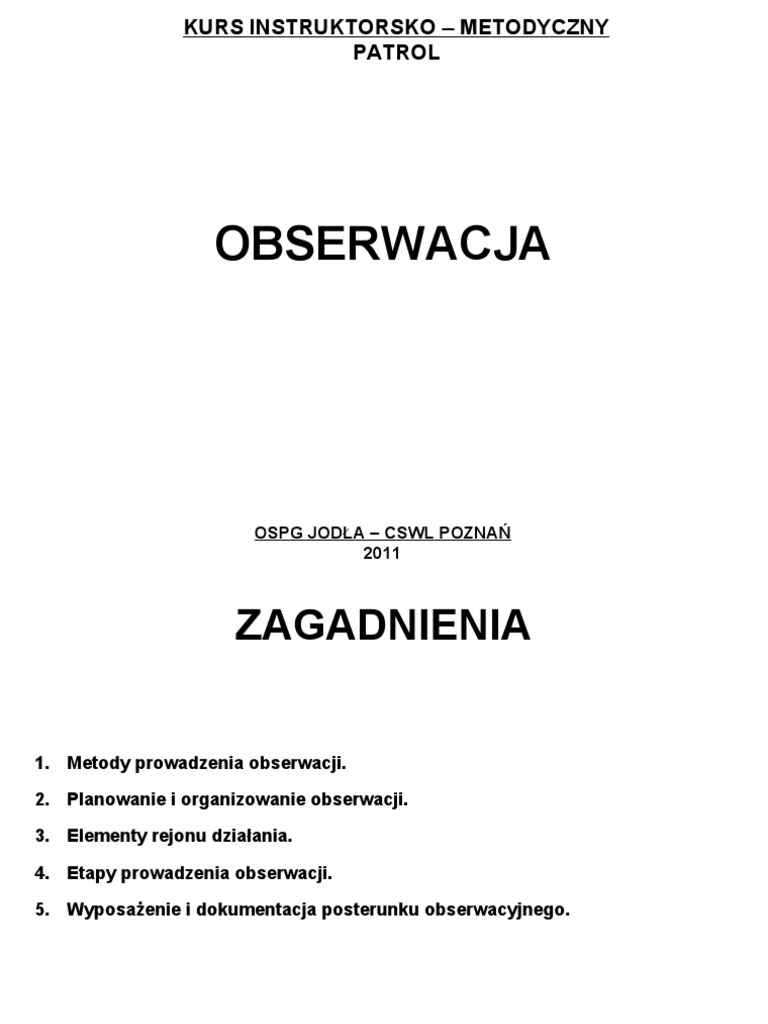 OBSERWACJA | PDF