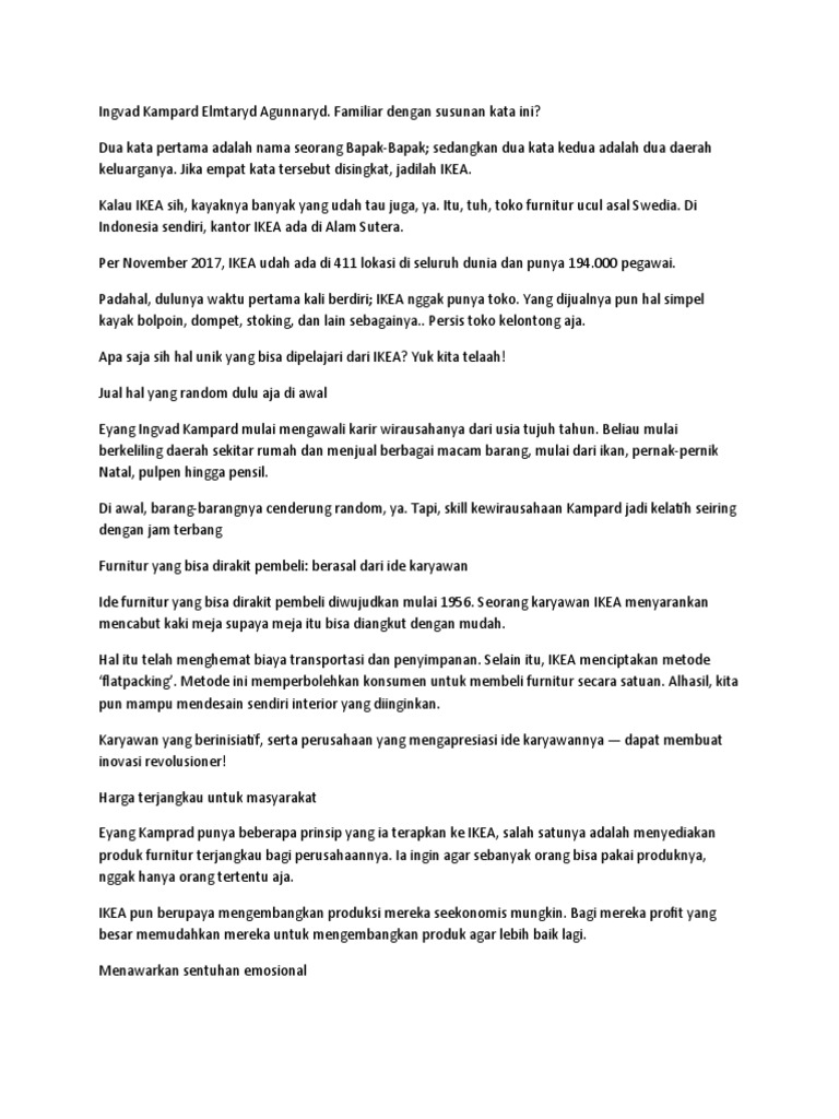 Inovasi Ikea | PDF
