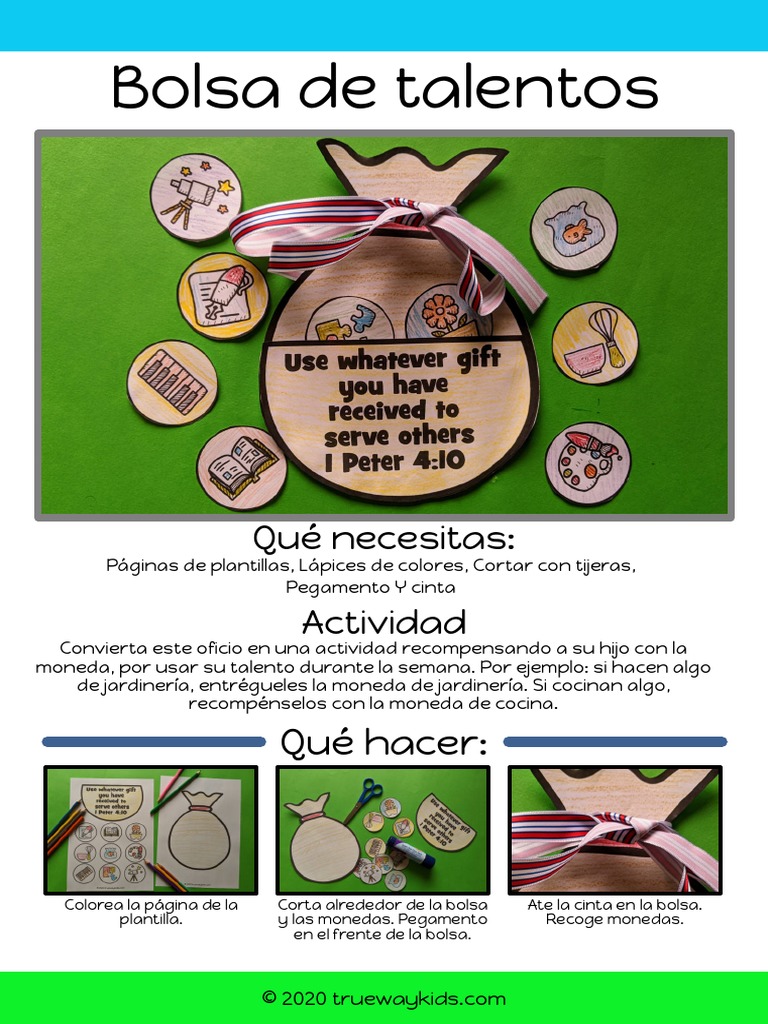 Manualidad Zafiros - La Parábola de Los Talentos | PDF