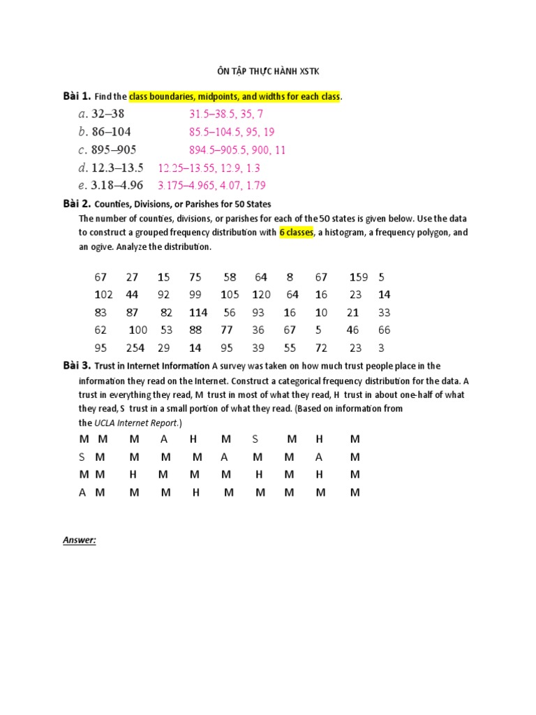 Analysis of Statistical Practice Exercises | PDF | Standard Deviation ...