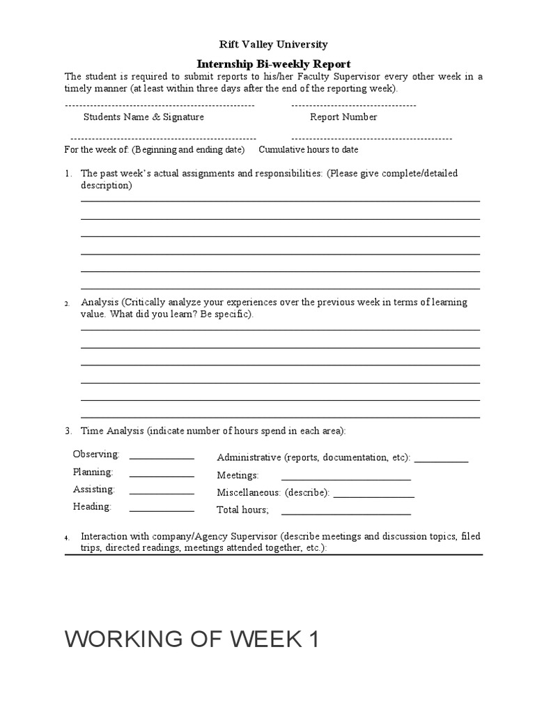 Working of Week 1: Internship Bi-Weekly Report | PDF | Marketing | Sales