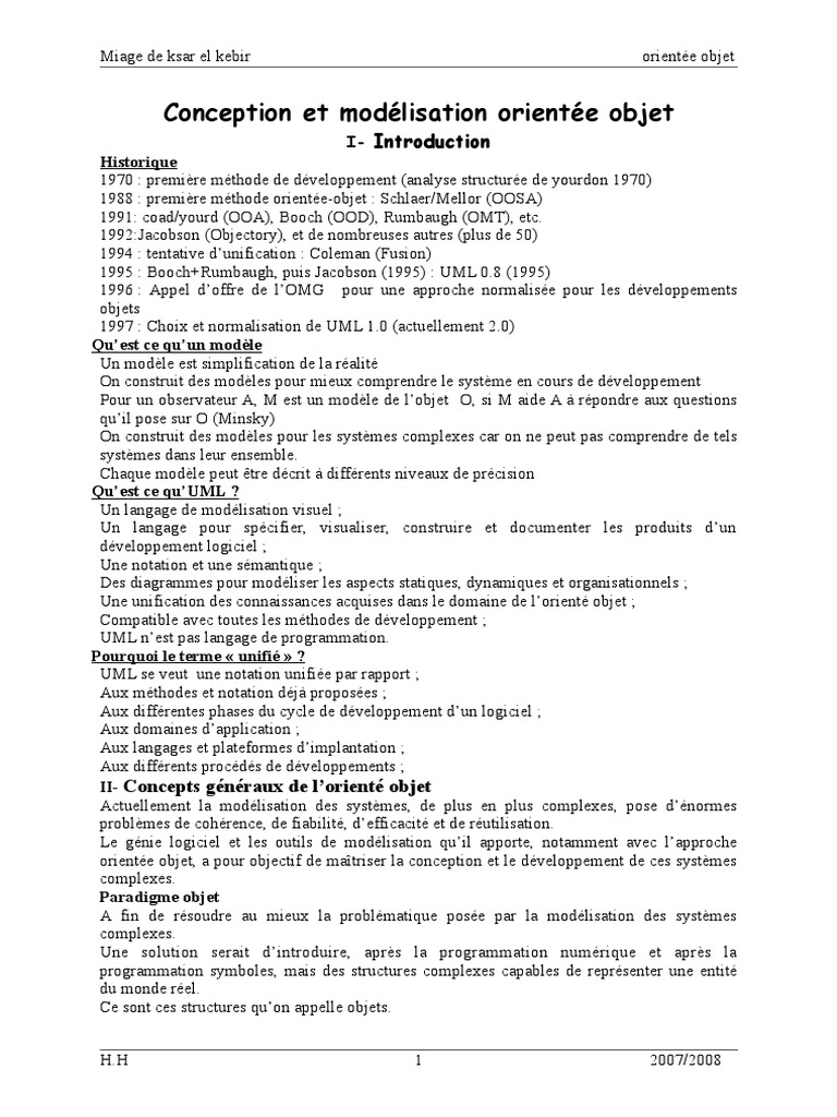 Modélisation orientée objet avec UML | PDF | Langage de Modélisation ...