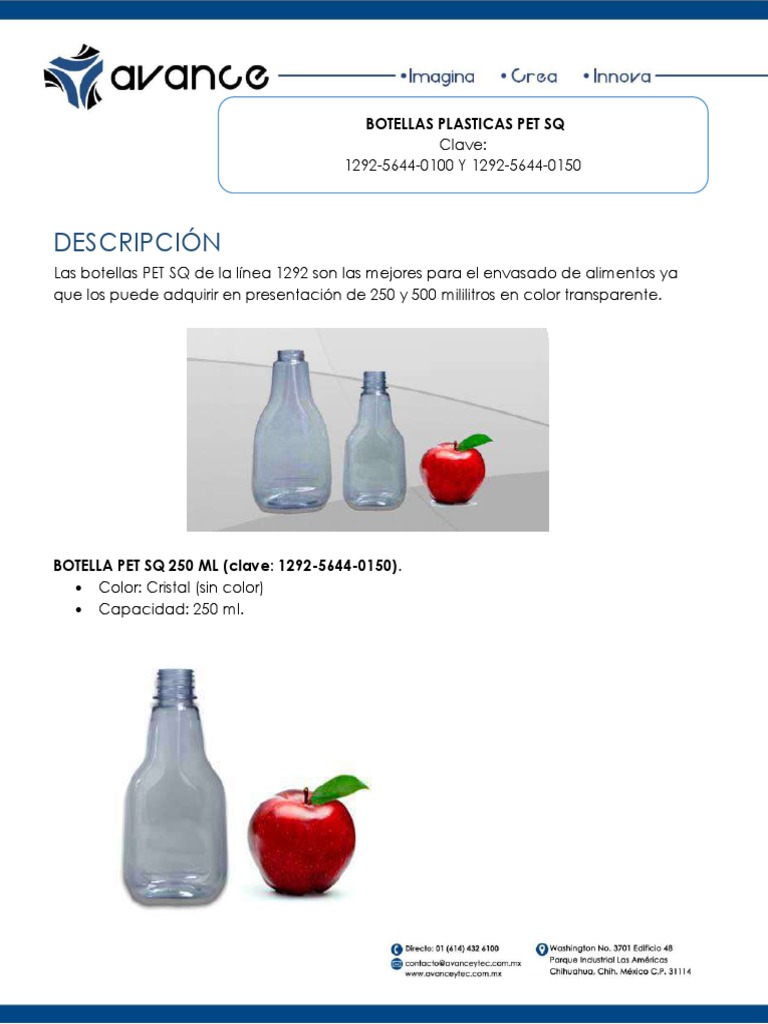 Botellas Plasticas Pet Sq Pdf