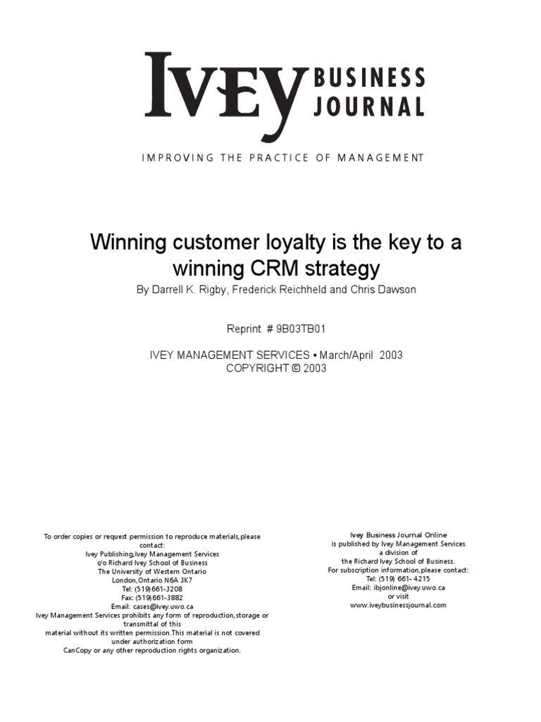 Winning Customer Loyalty Is The Key To A Winning CRM Strategy by ...