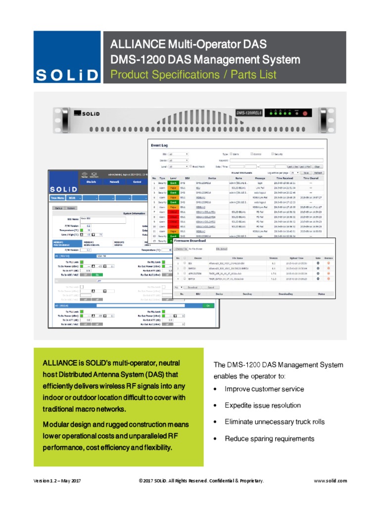 Solid Data Sheet Alliance Dms 1200 Rel6 v1.2 2 | PDF | Computer Network ...