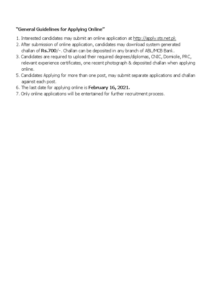 General Guidelines For Applying Online 20210128073022 | PDF