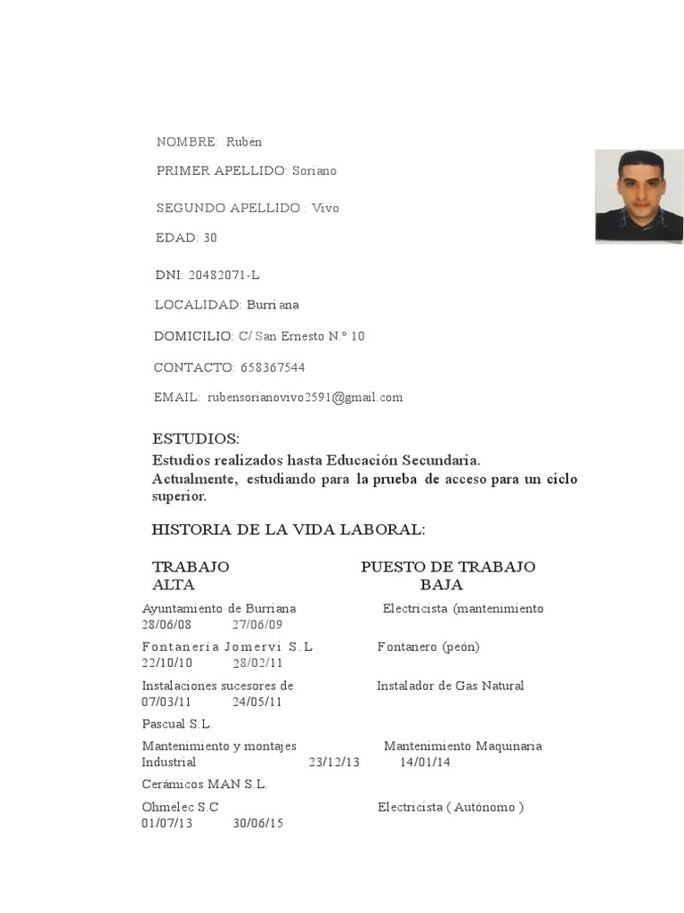 Curriculum Ruben | PDF