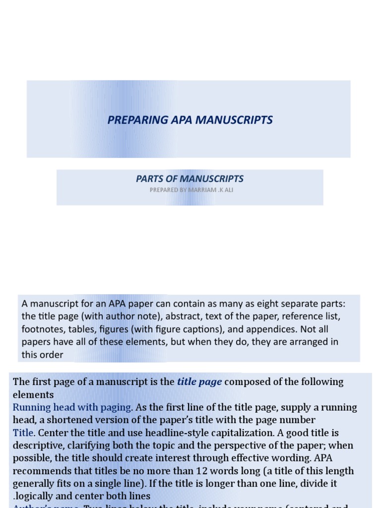Parts of Manuscript | PDF | Paragraph | Abstract (Summary)