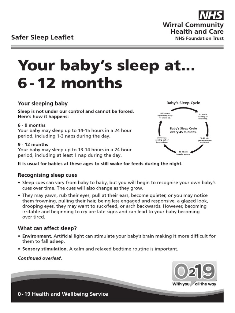 Wirral Community Health and Care NHS Safer Sleep Leaflet | PDF | Sleep ...