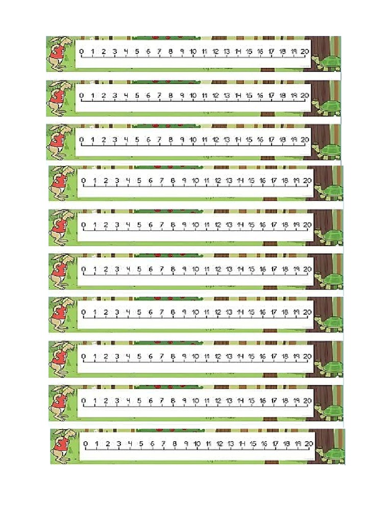 Recta Numérica Hasta 20 (Formato Mesas) | PDF