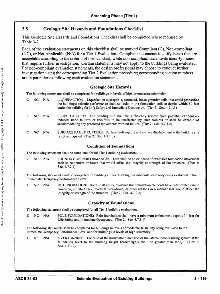 Geologic Site Hazards and Foundations Checklist | PDF | Foundation ...