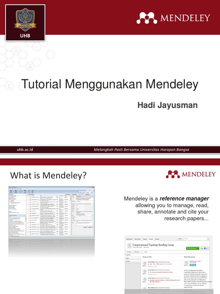 Tutorial Menggunakan Mendeley | PDF | Citation | Operating System Families