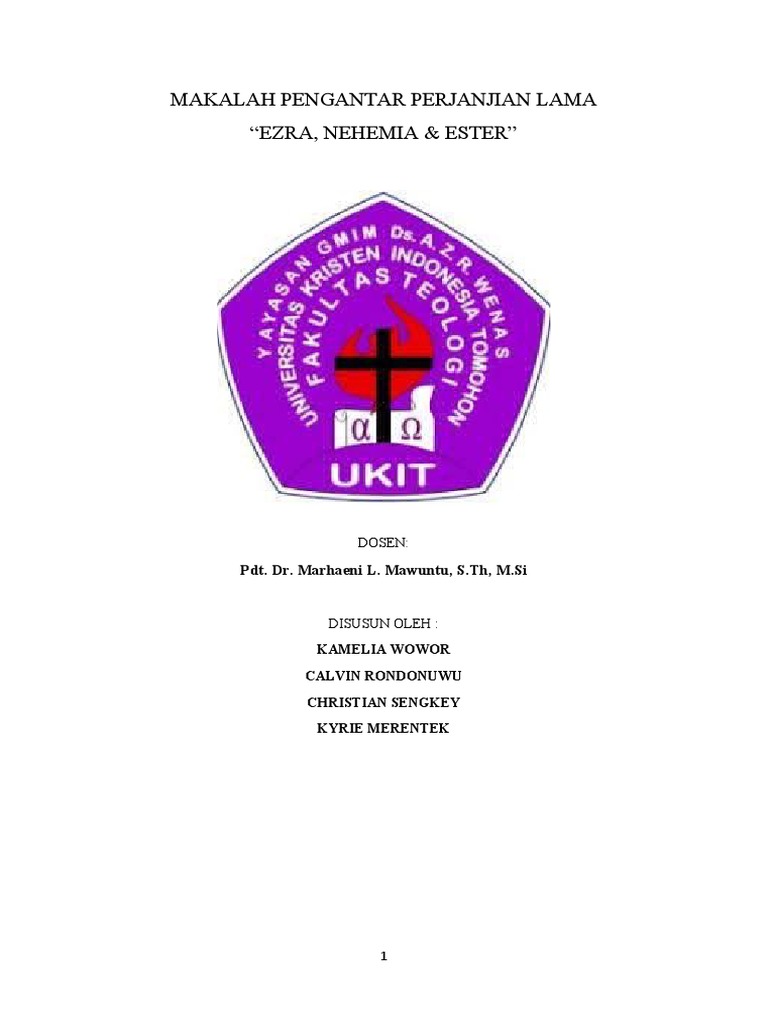 Makalah K.8 Kitab Ezra, Nehemia&ester | PDF