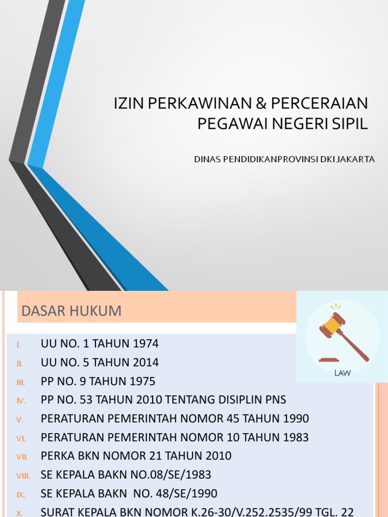 Materi Izin Perkawinan Dan Perceraian Pns | PDF