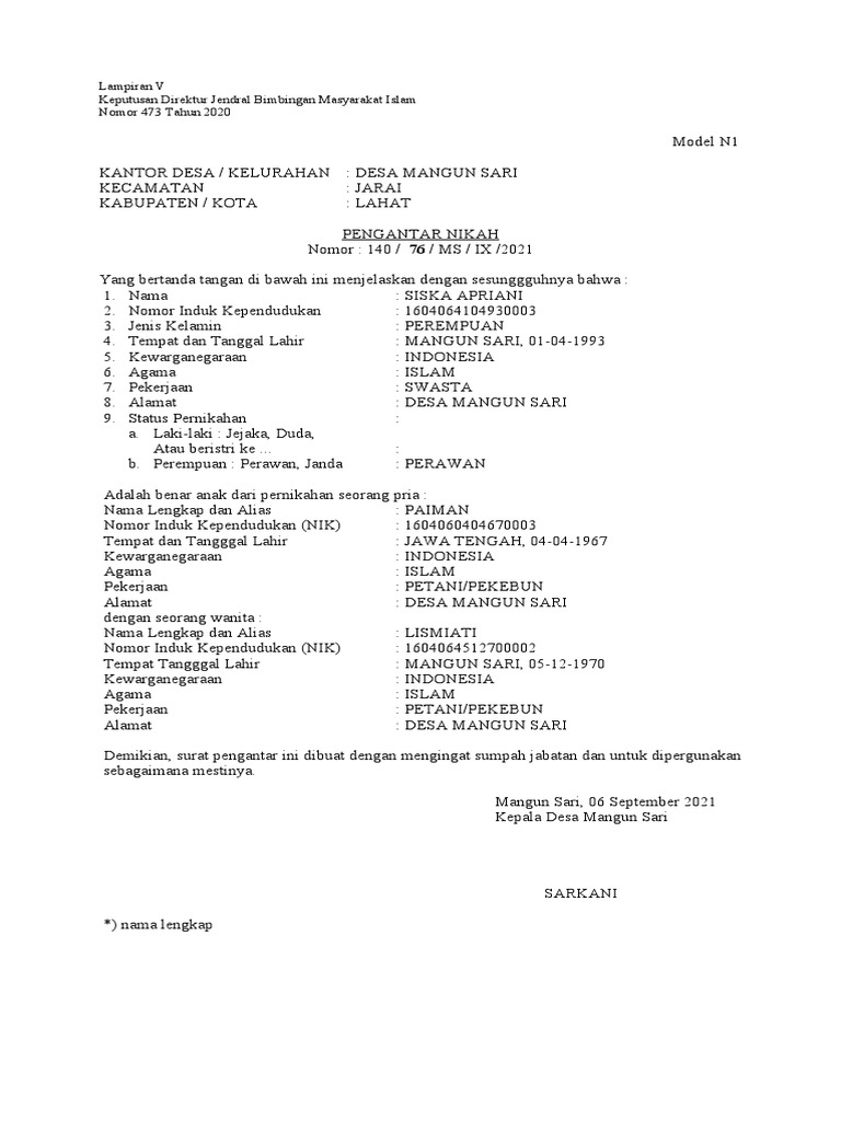 N1 - N6. Siska Apriani | PDF