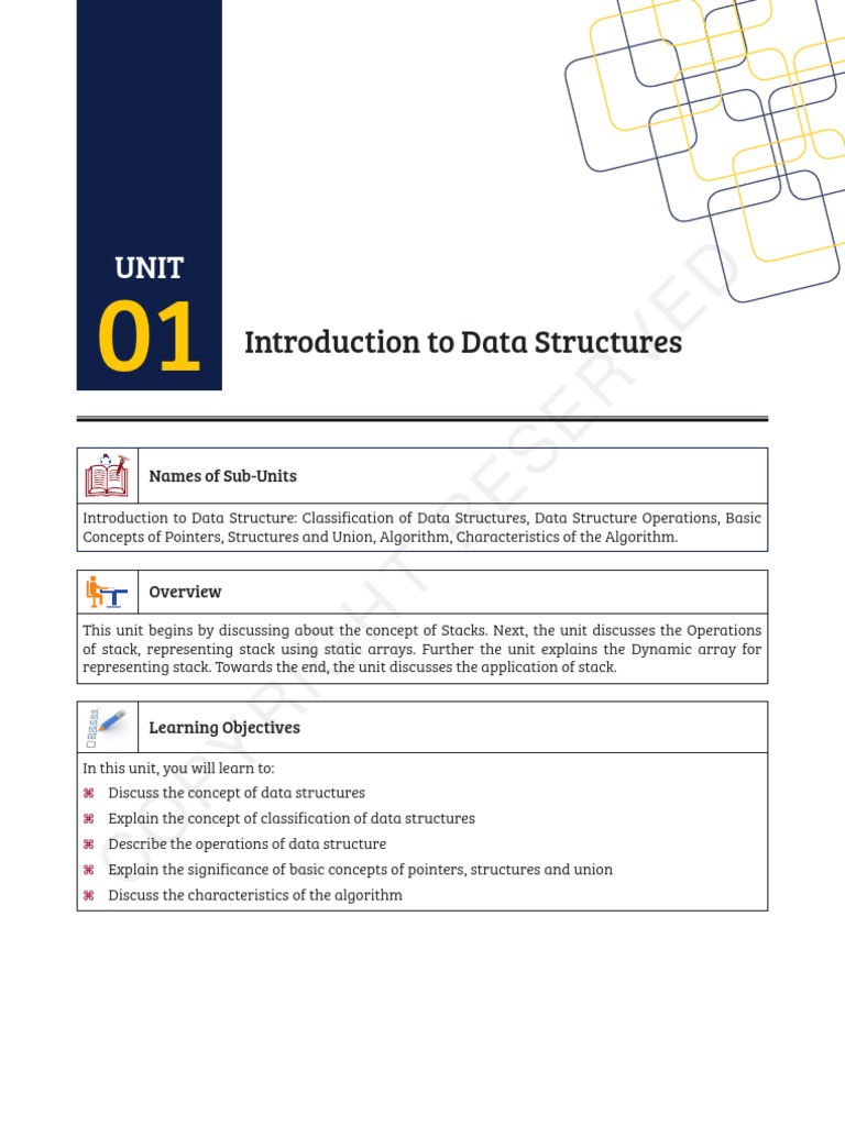 MCA Data Structures With Algorithms 01 | PDF | Pointer (Computer ...