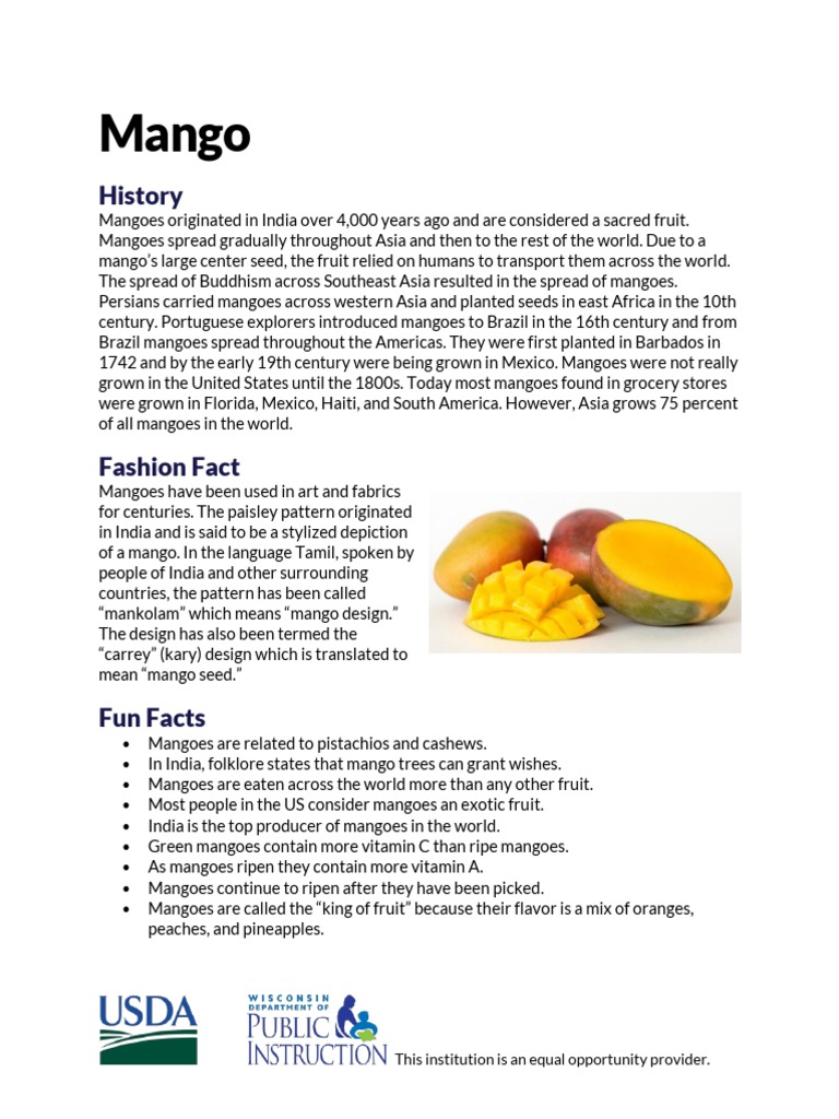 Fact Sheet Mango | PDF