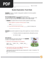 Food Chain Gizmo Exploration Guide | PDF | Hawk | Predation