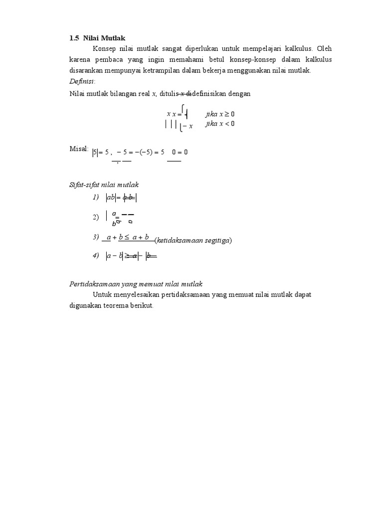 Nilai Mutlak | PDF