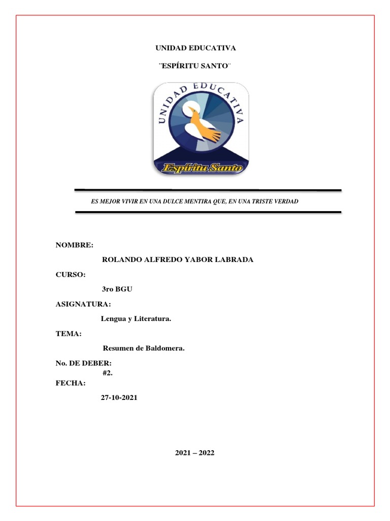 Resumen de Baldomera | PDF