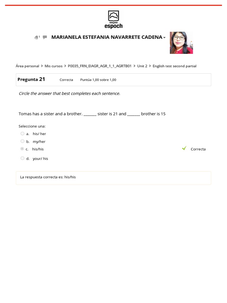 English Test Second Partial - Revisión Del Intento (Página 3 de 5 ...