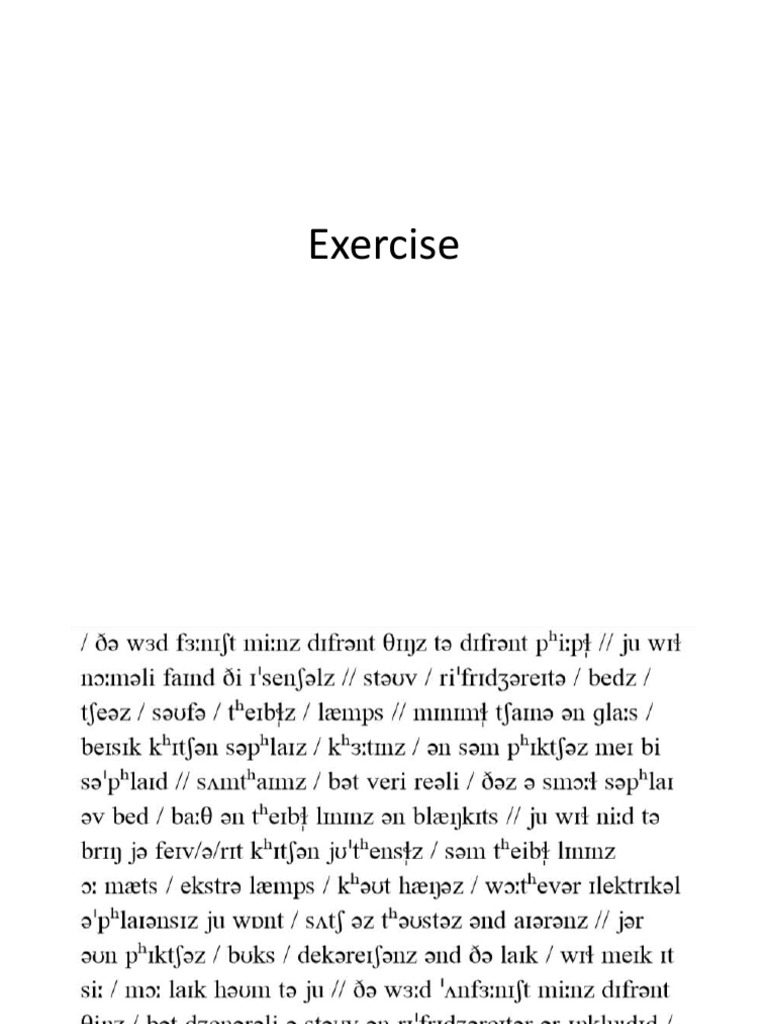 Exercise | PDF