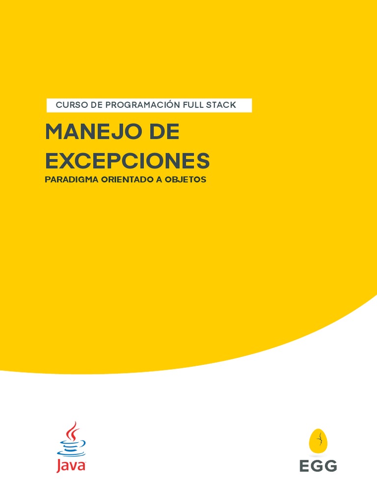 9 - Guía Manejo Excepciones 2021 | PDF | Objeto (informática) | Java (lenguaje de programación)