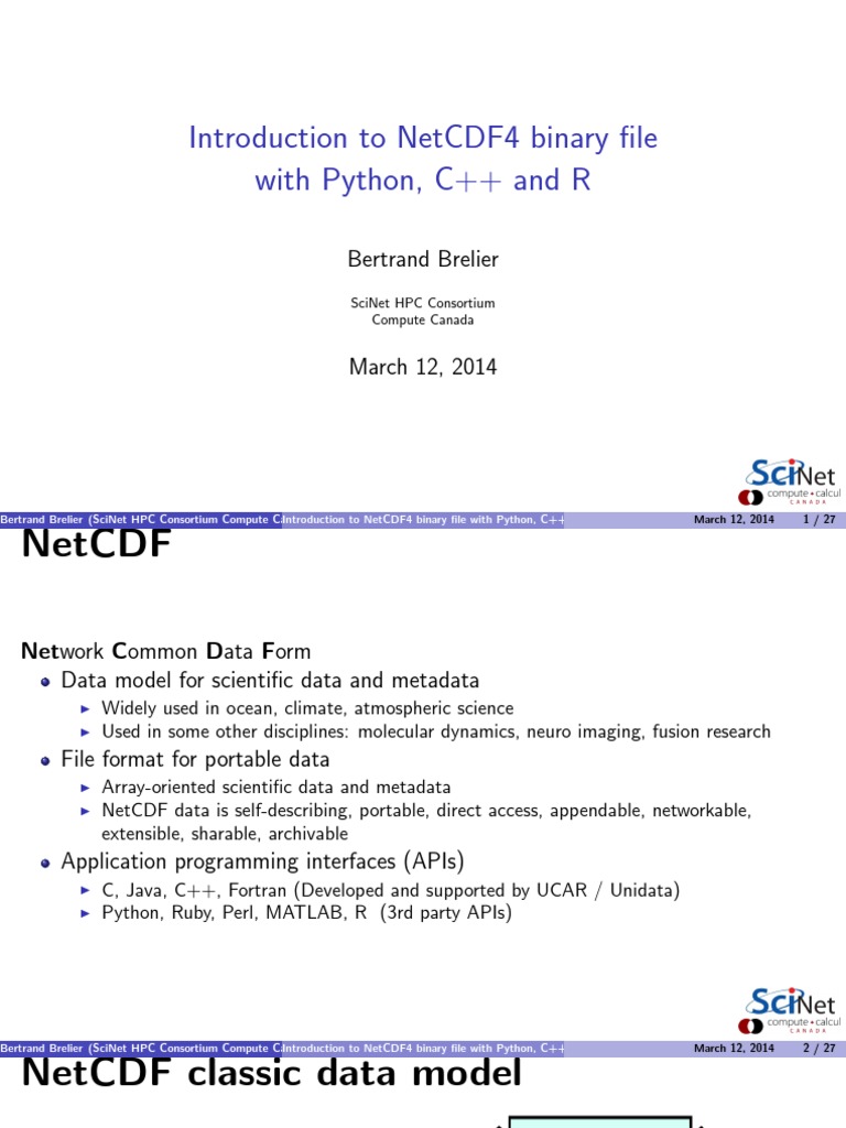 Introduction To Netcdf4 Binary File With Python C And R Bertrand 1614