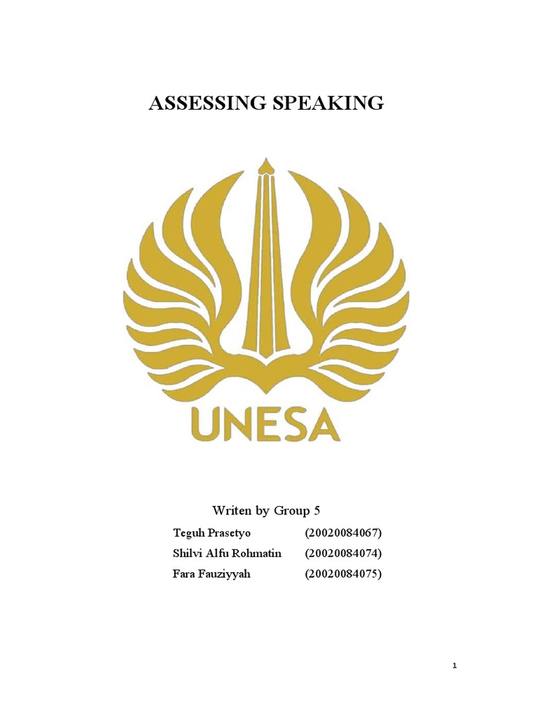Group 5 - Assessing Speaking | Descargar gratis PDF | Question | Fluency Group 5 - Assessing Speaking | Descargar gratis PDF | Question | Fluency