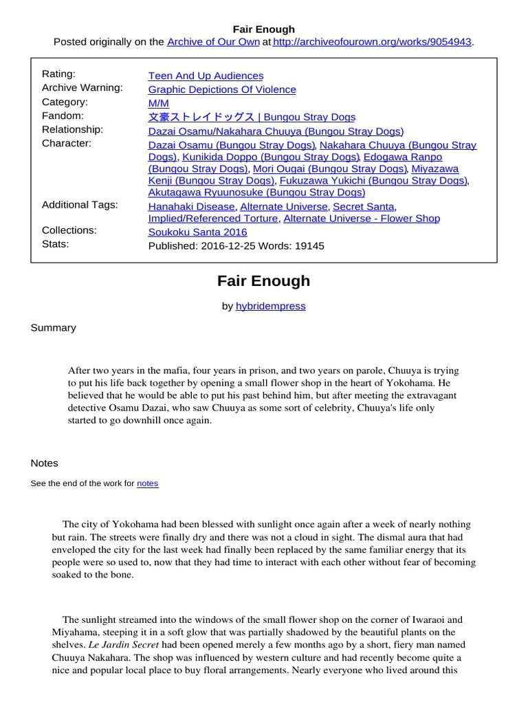 Fair Enough | PDF