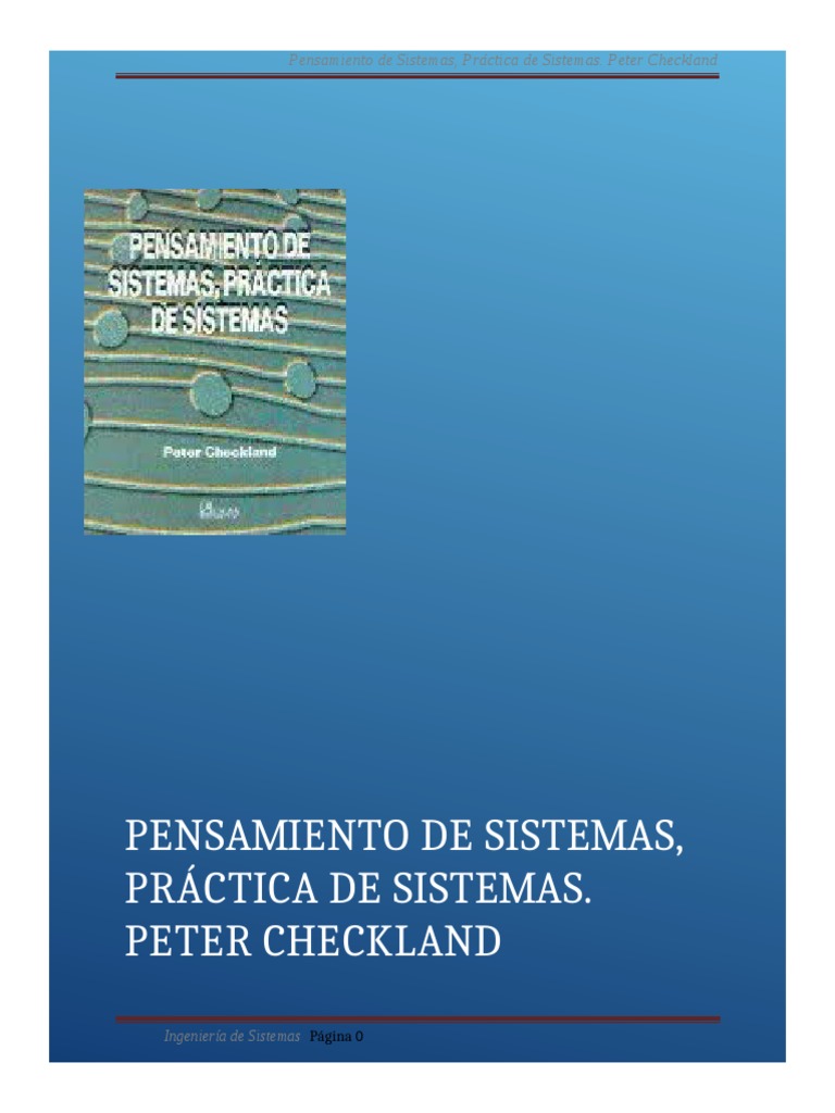 Pensamiento de Sistemas Suaves de Peter Checkland | PDF | Ingeniería de ...