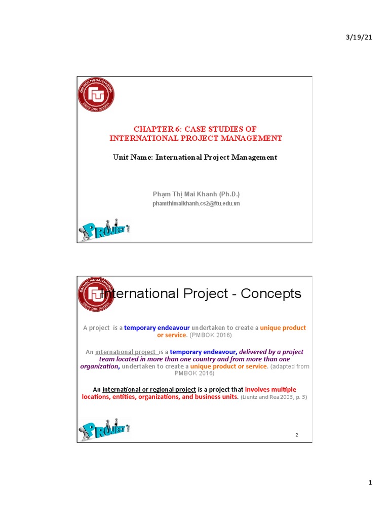 2021-Spring - IPM-6-International Project Management - Handout | PDF ...