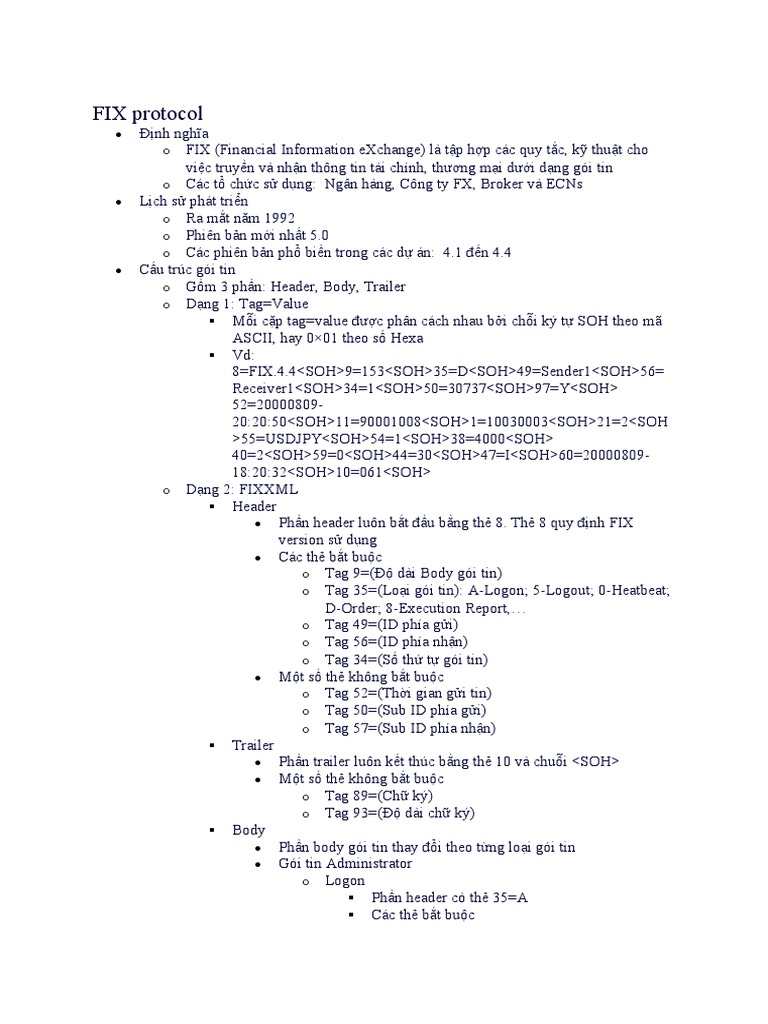 FIX Protocol | PDF