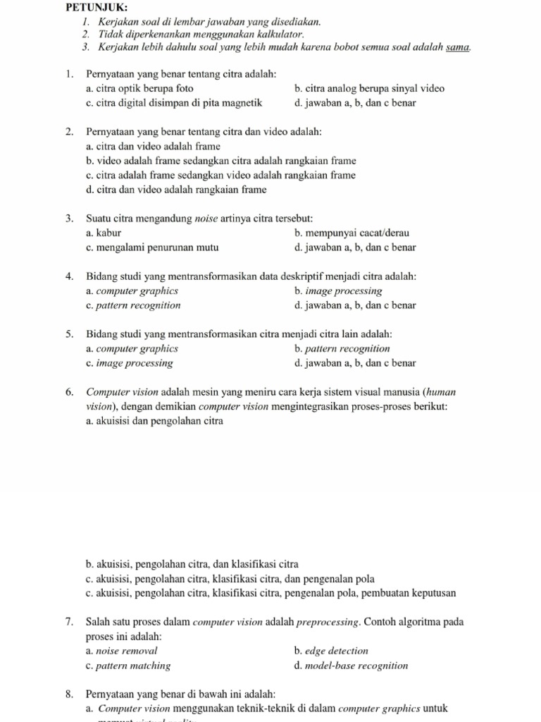 Dasar-dasar Pengolahan Citra | PDF | Metode & Bahan Ajar