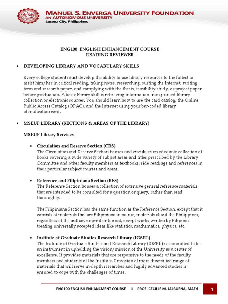 Library Skills & Resources Guide | PDF | Libraries | Word