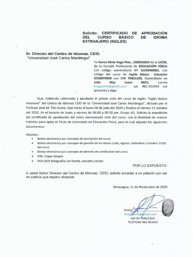 Solicitud de Certificado Ceid | PDF