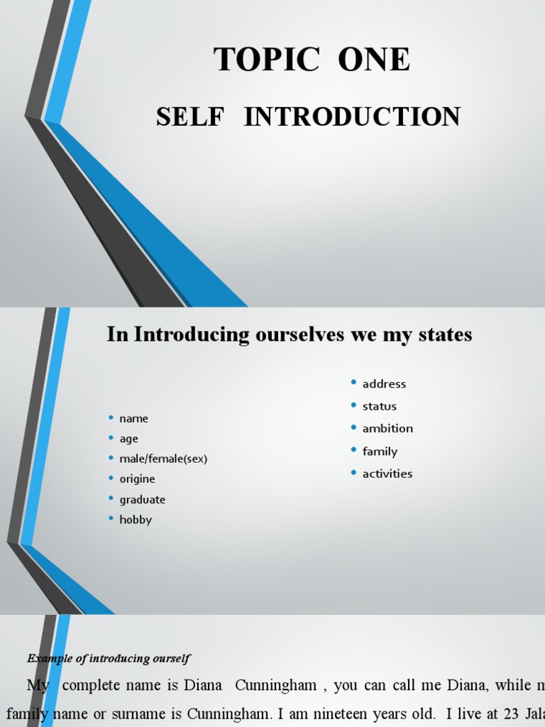 Self-Introduction Guide and Questions | PDF | Educational Institutions