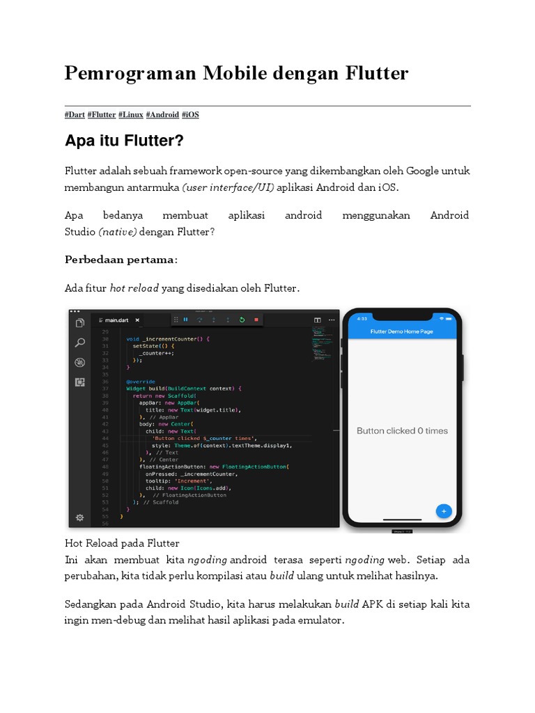 Pemrograman Mobile Dengan Flutter Meet 6 | PDF | Bisnis | Komputer