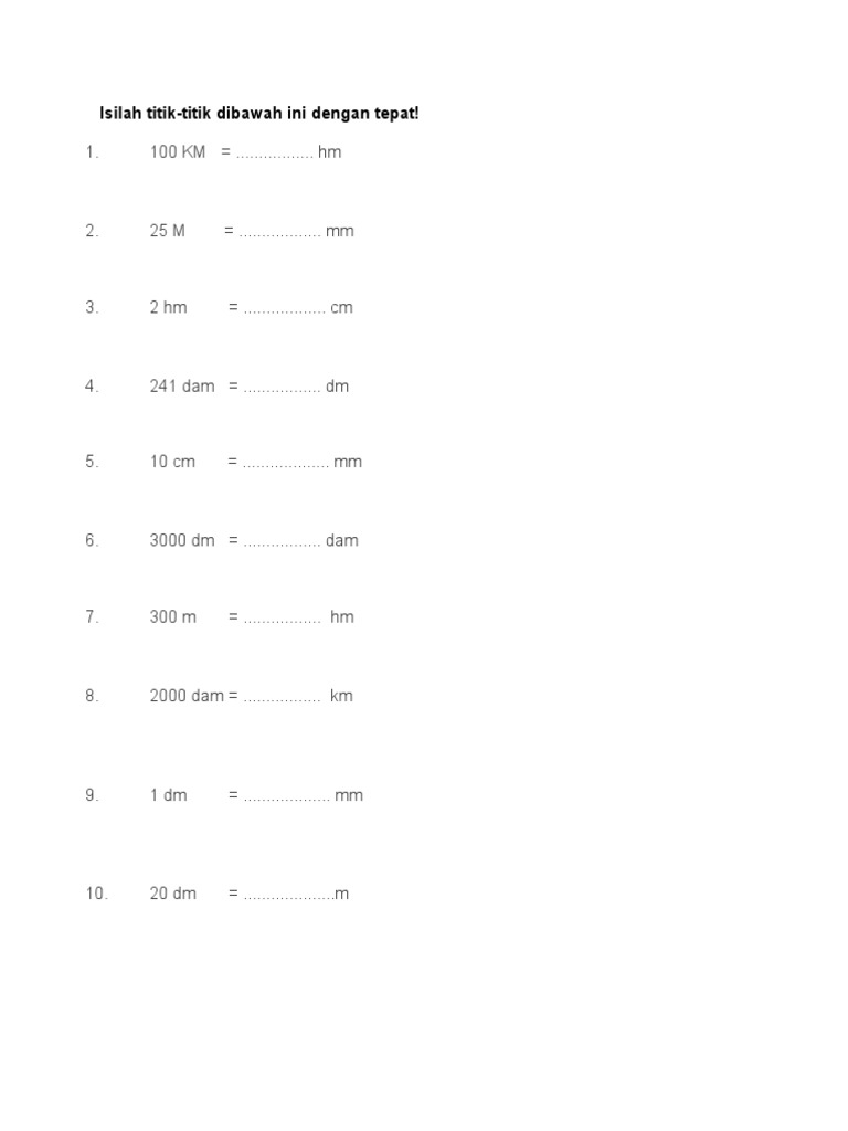 Soal Math Kelas 3 Alat Ukur | PDF