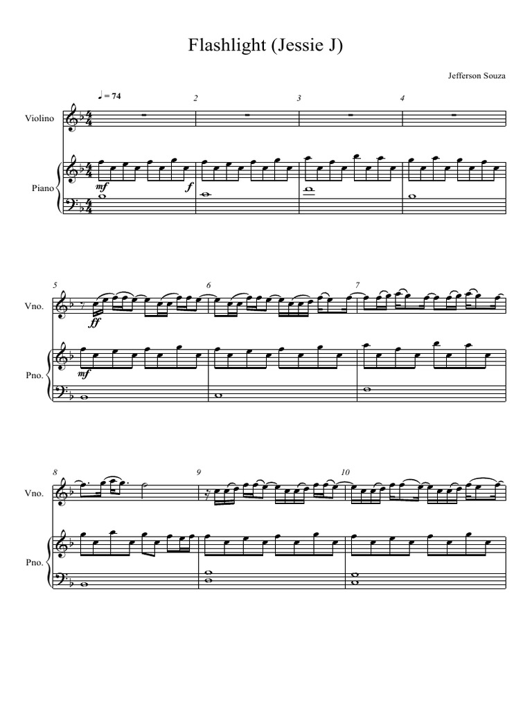 Flashlight (Jessie J) - Partitura Completa | PDF | Ouverture (échecs) | Échecs