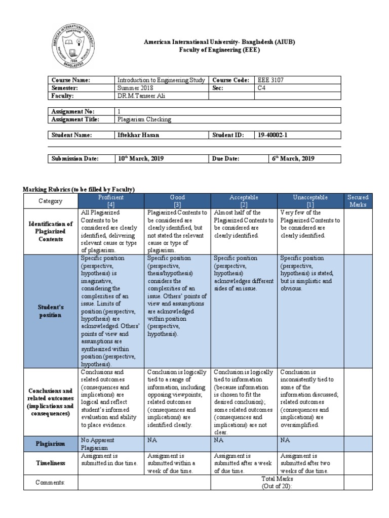 Introduction To Engineering Assignment | PDF | Instructional Design ...